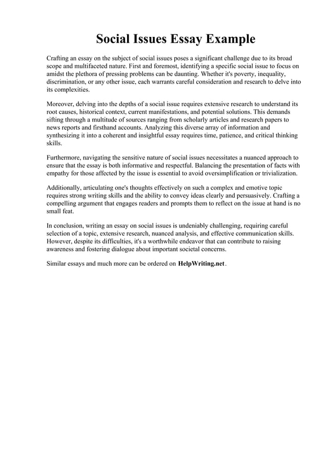 Social Issues Essay Example.pdf | Tablets and E-readers | Consumer ...