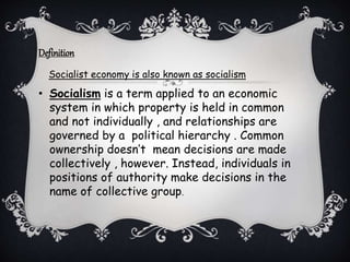 Socialist economic | PPT | Free Download