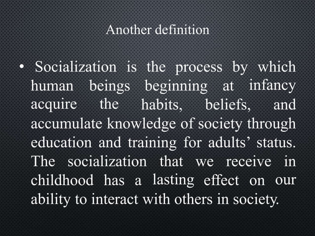 Socialization and its agents | PPTX | Social Networking | Internet