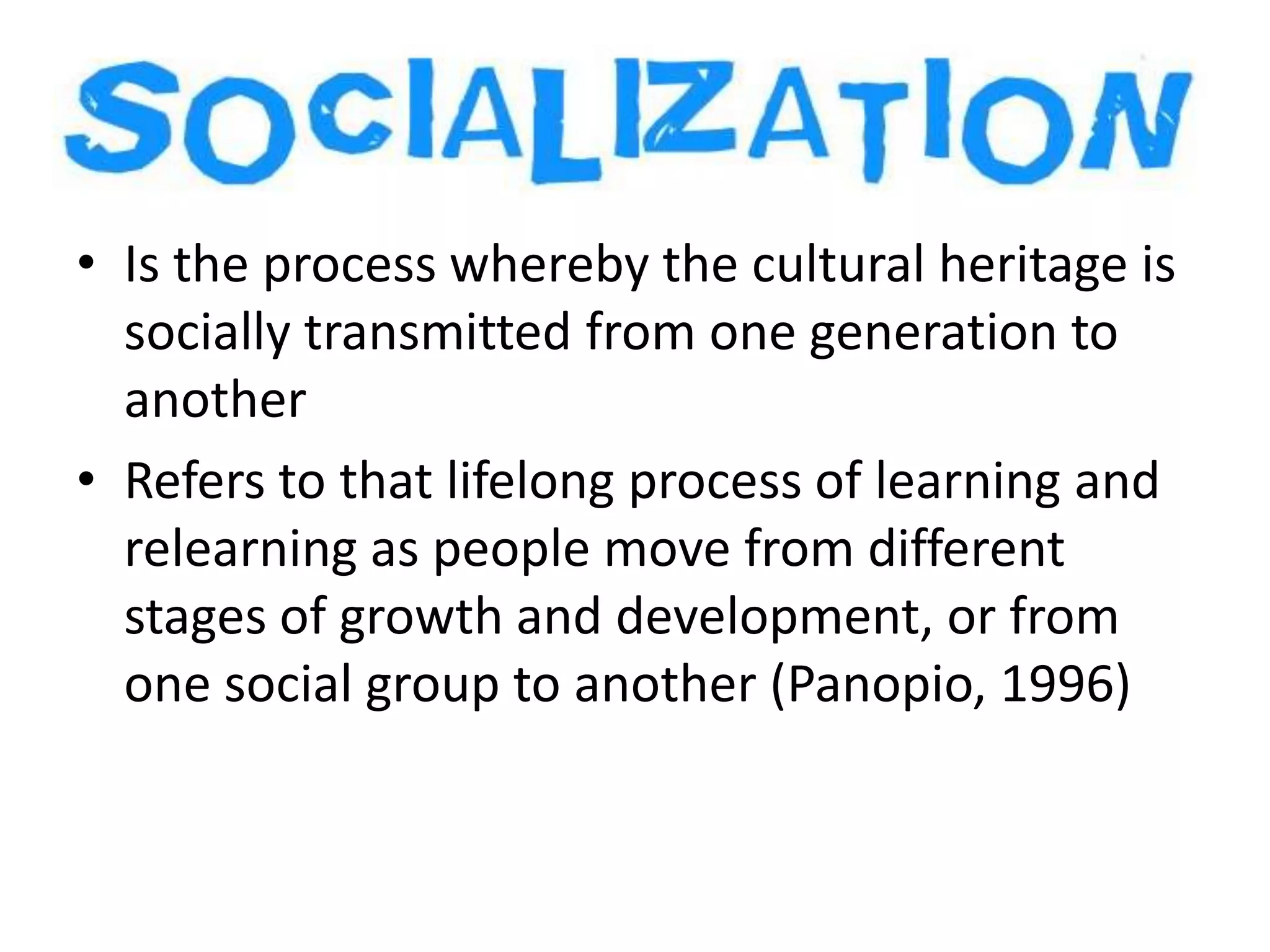 Socialization and personality | PPTX