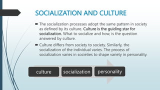 SOCIALIZATION AND PERSONALITY & its factors | PPTX