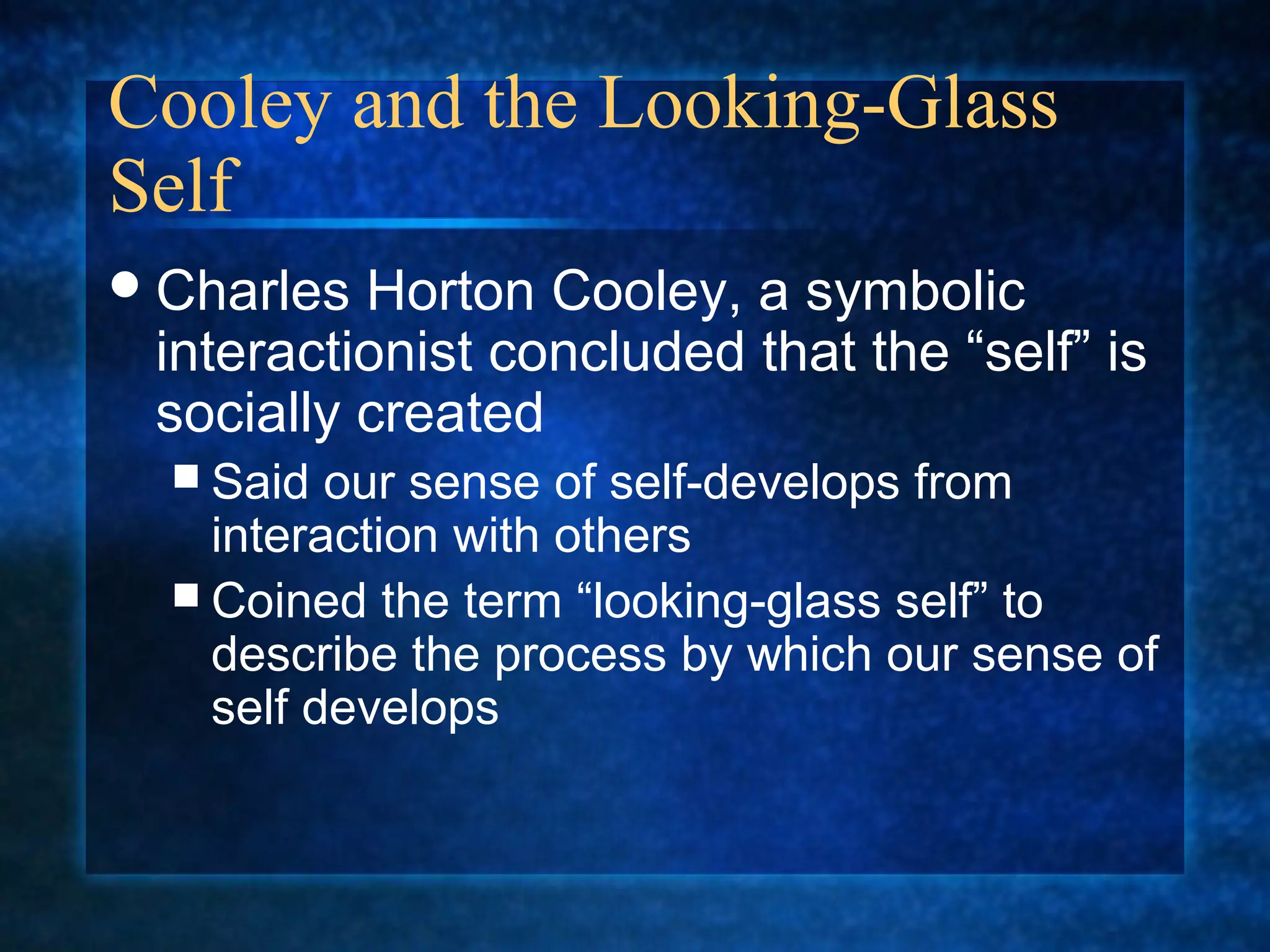 Socialization into the self, mind and emotions | PPT