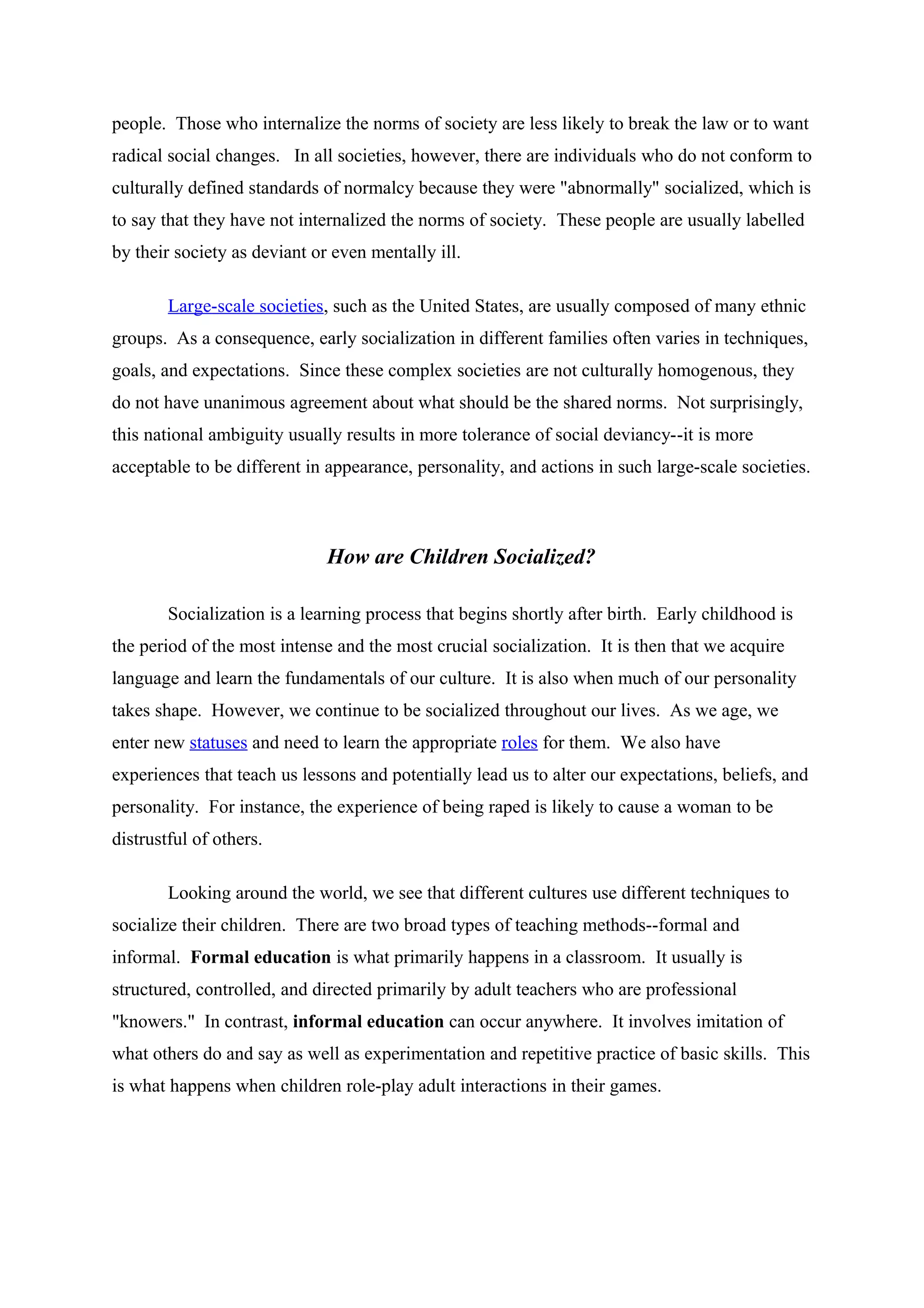Socialization of children | DOC