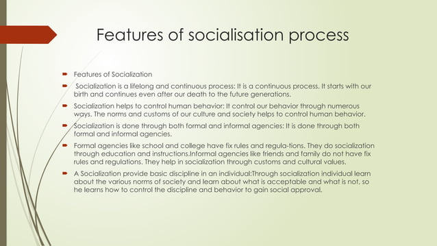 Socialisation process ppt. Suitable for GNM 1st year students. | PPTX