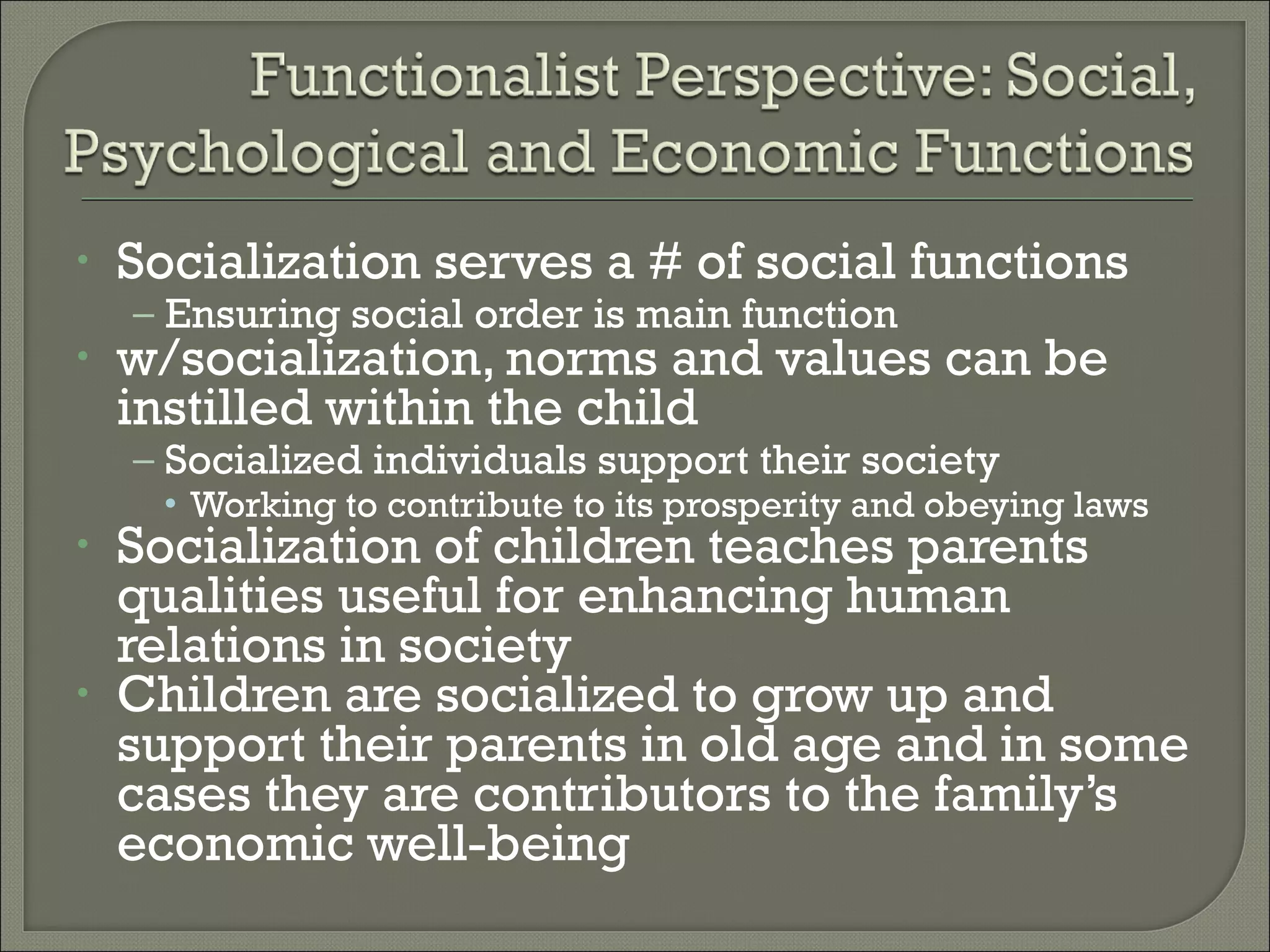 Socialization through the life course | PPT