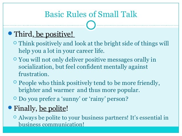 Socializing in business