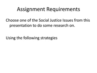 Social justice assignment | PPTX