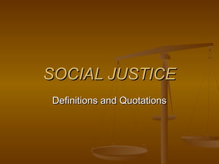 Social Justice Introduction | PPT