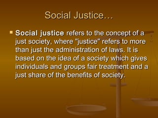 Social Justice Introduction | PPT