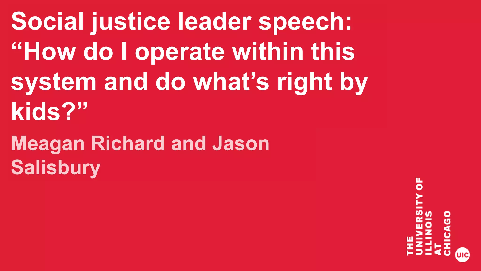 Social Justice Leader Speech and the Courts | PPTX