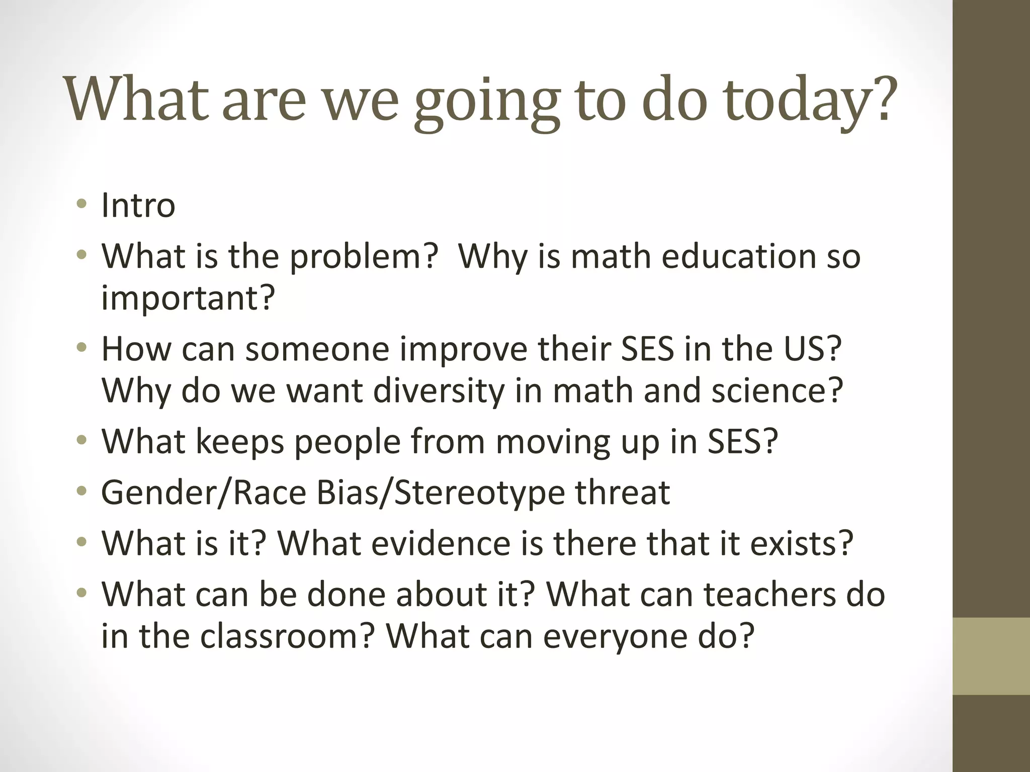 Social justice & mathematics education | PPTX