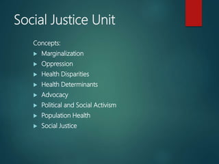 Social justice CNUR 100 | PPTX
