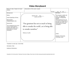 Social justice storyboard | PDF