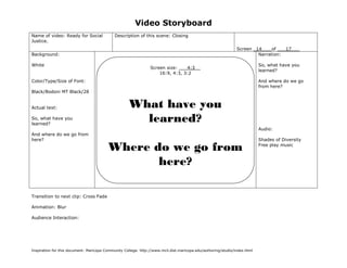 Social justice storyboard | PDF