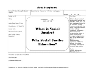 Social justice storyboard | PDF