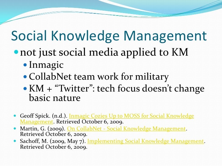 Social Knowledge Management