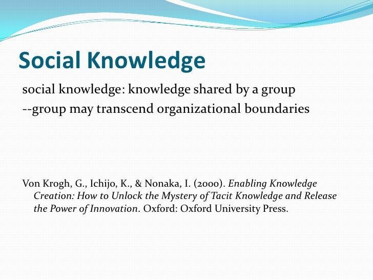 Social Knowledge Management
