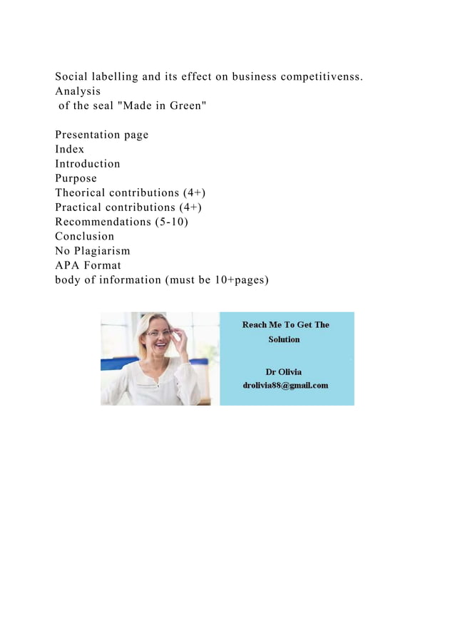 Social labelling and its effect on business competitivenss.Analysi.docx ...