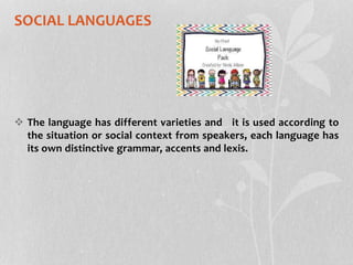 Social language, conversations and interxtuality | PPTX