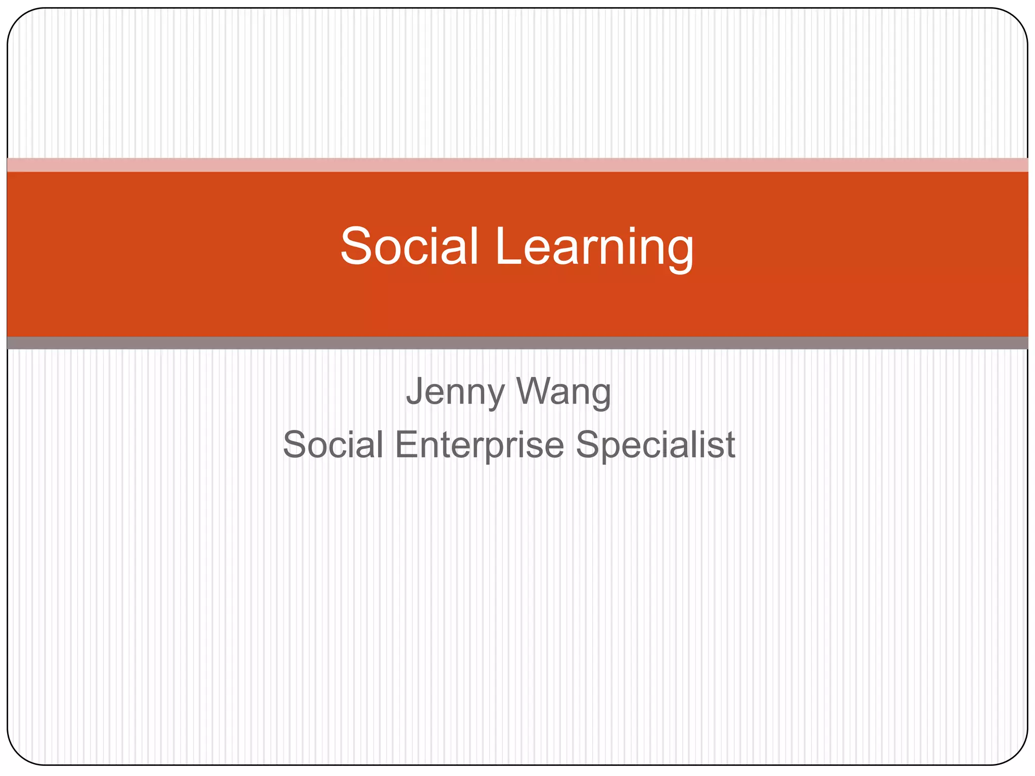 Social learning | PPTX