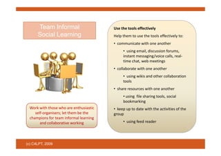 Supporting formal and informal social learning | PDF