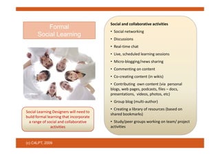 Supporting formal and informal social learning | PDF