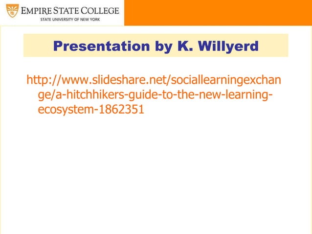 Social learning ecosystem bl 2011 | PPT