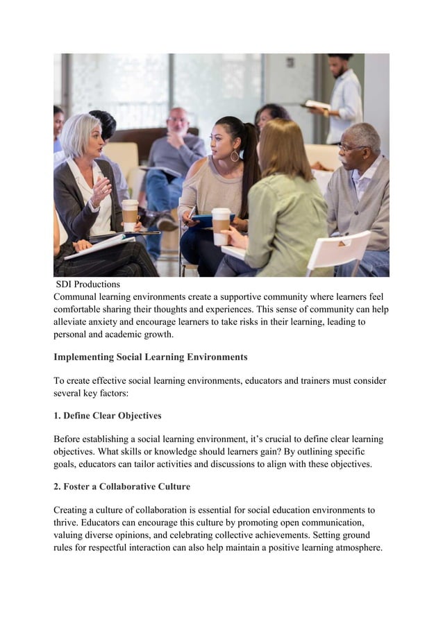 5 Benefits of Social Learning Environments | Visionary CIOs | PDF