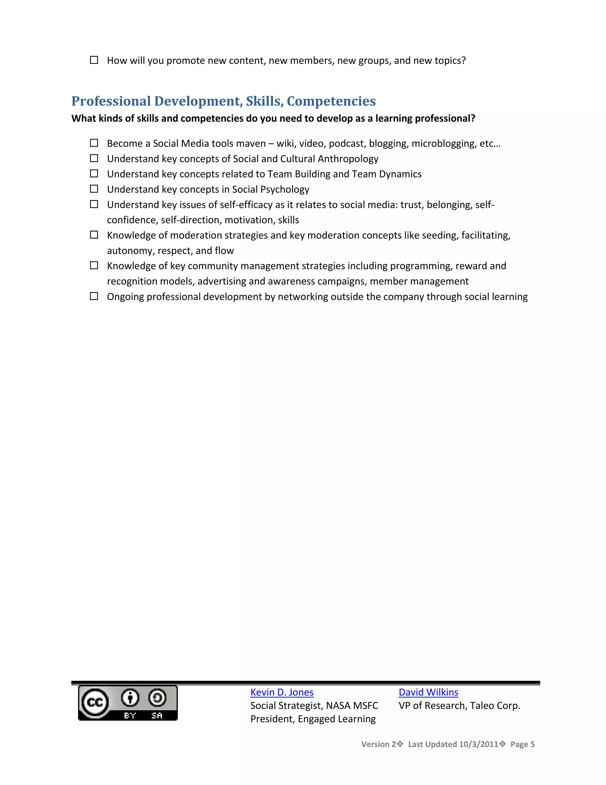 Social learning strategy checklist | DOCX