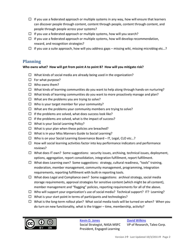 Social learning strategy checklist | DOCX