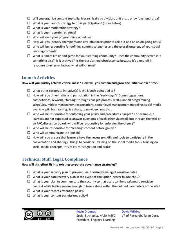 Social learning strategy checklist | DOCX