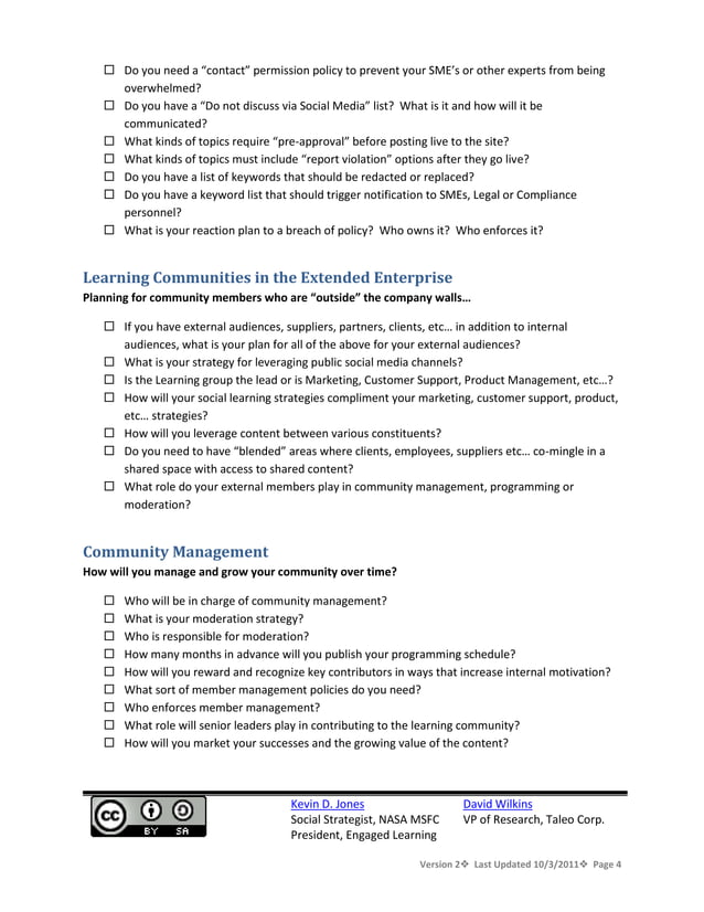 Social learning strategy checklist | DOCX