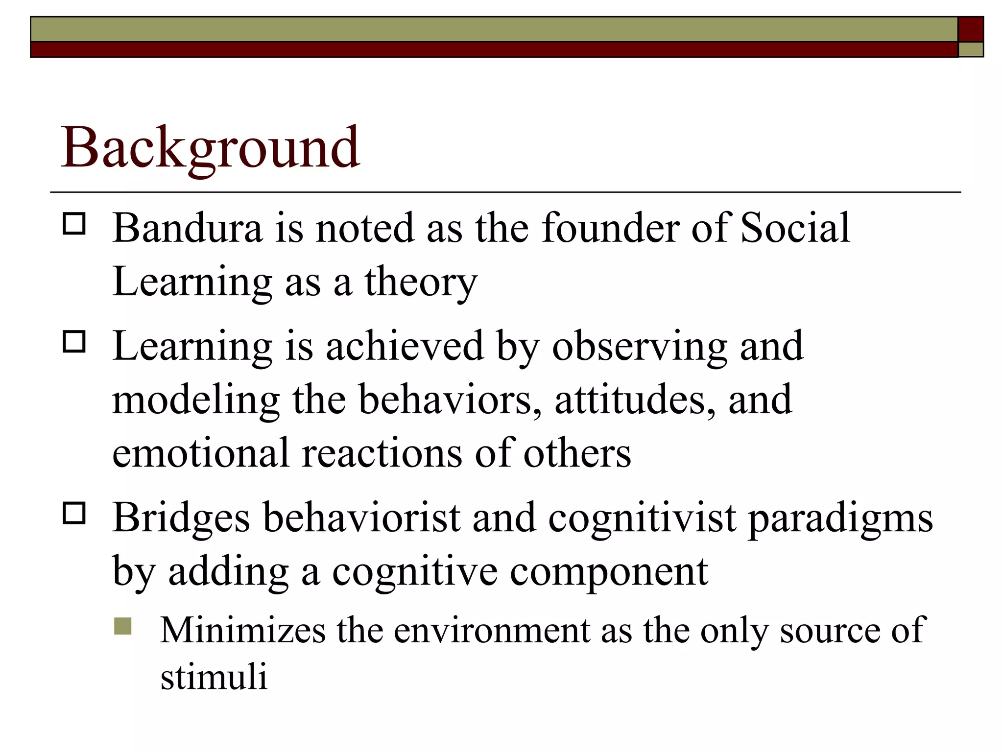 Social learning theories | PPT