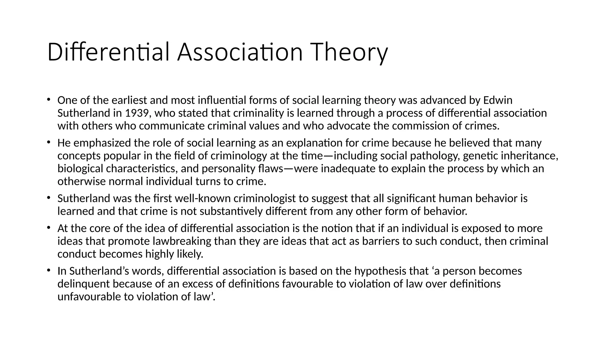 Social Learning Theories.ppt used in criminology | PPT