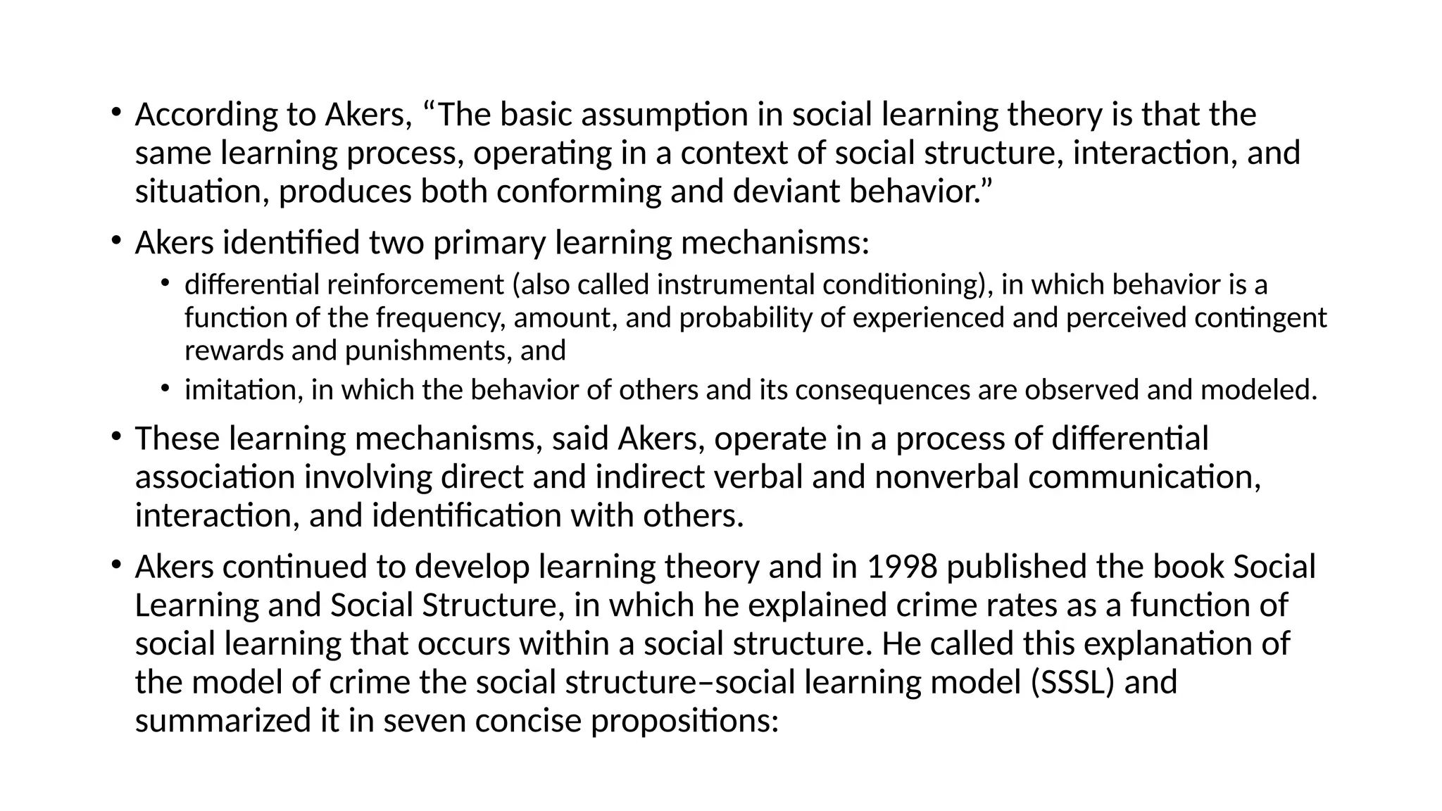 Social Learning Theories.ppt used in criminology | PPTX
