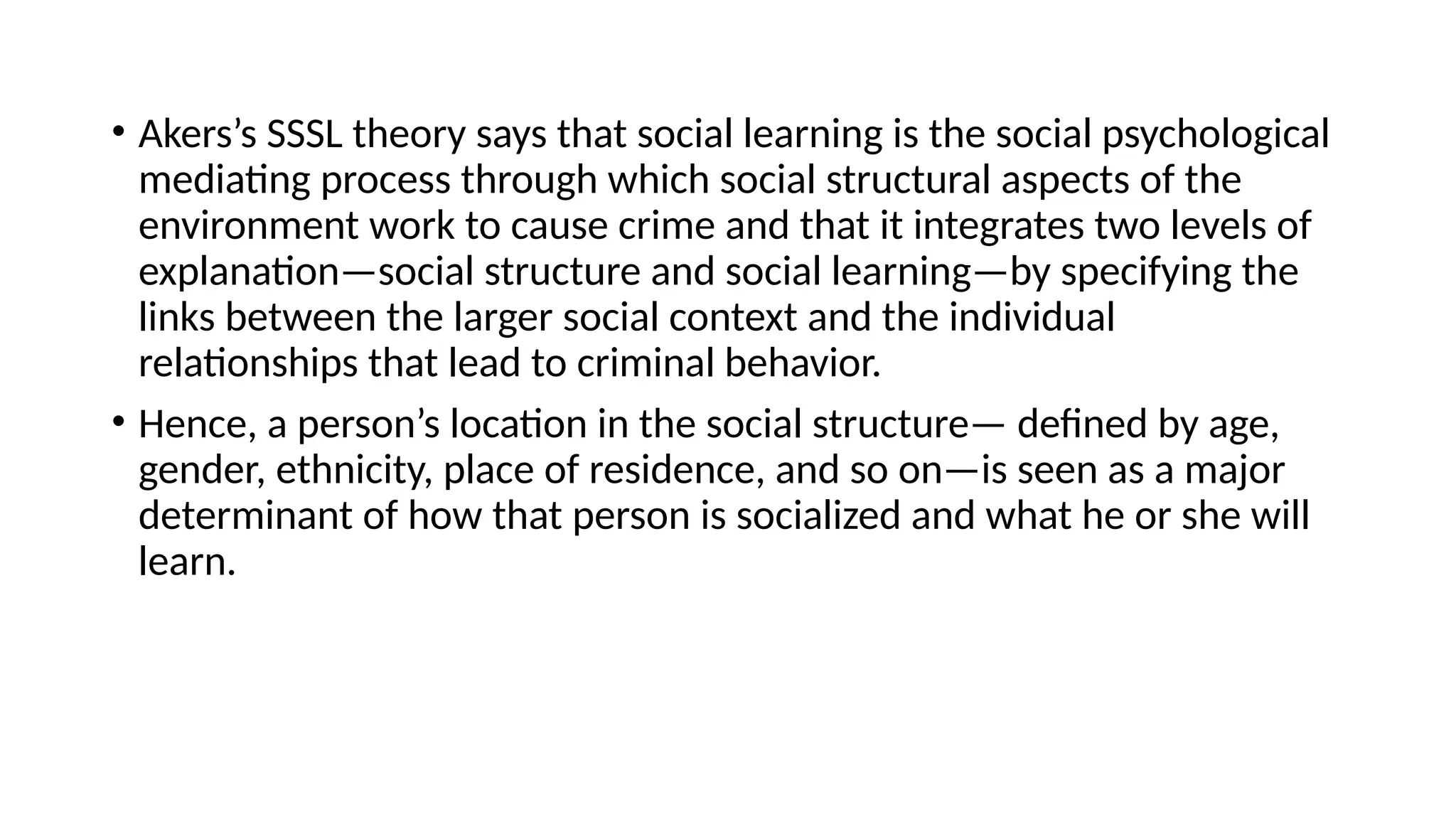 Social Learning Theories.ppt used in criminology | PPTX