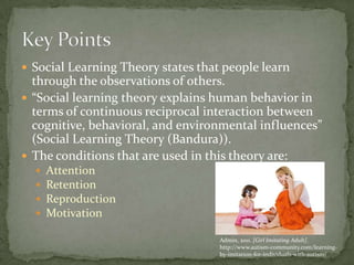 Social learning theory | PPTX | Special Education | Education
