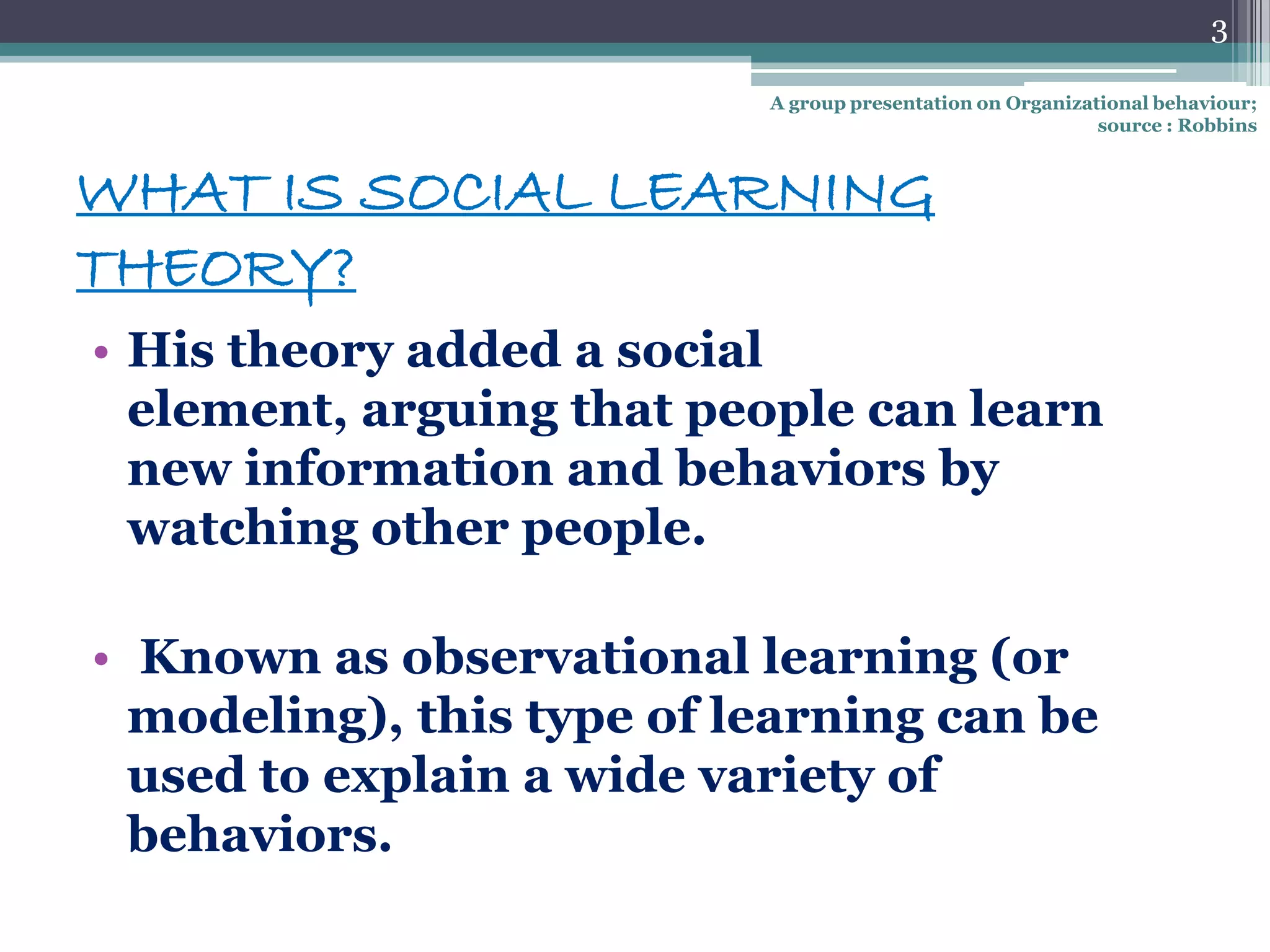 Social learning theory | PPTX