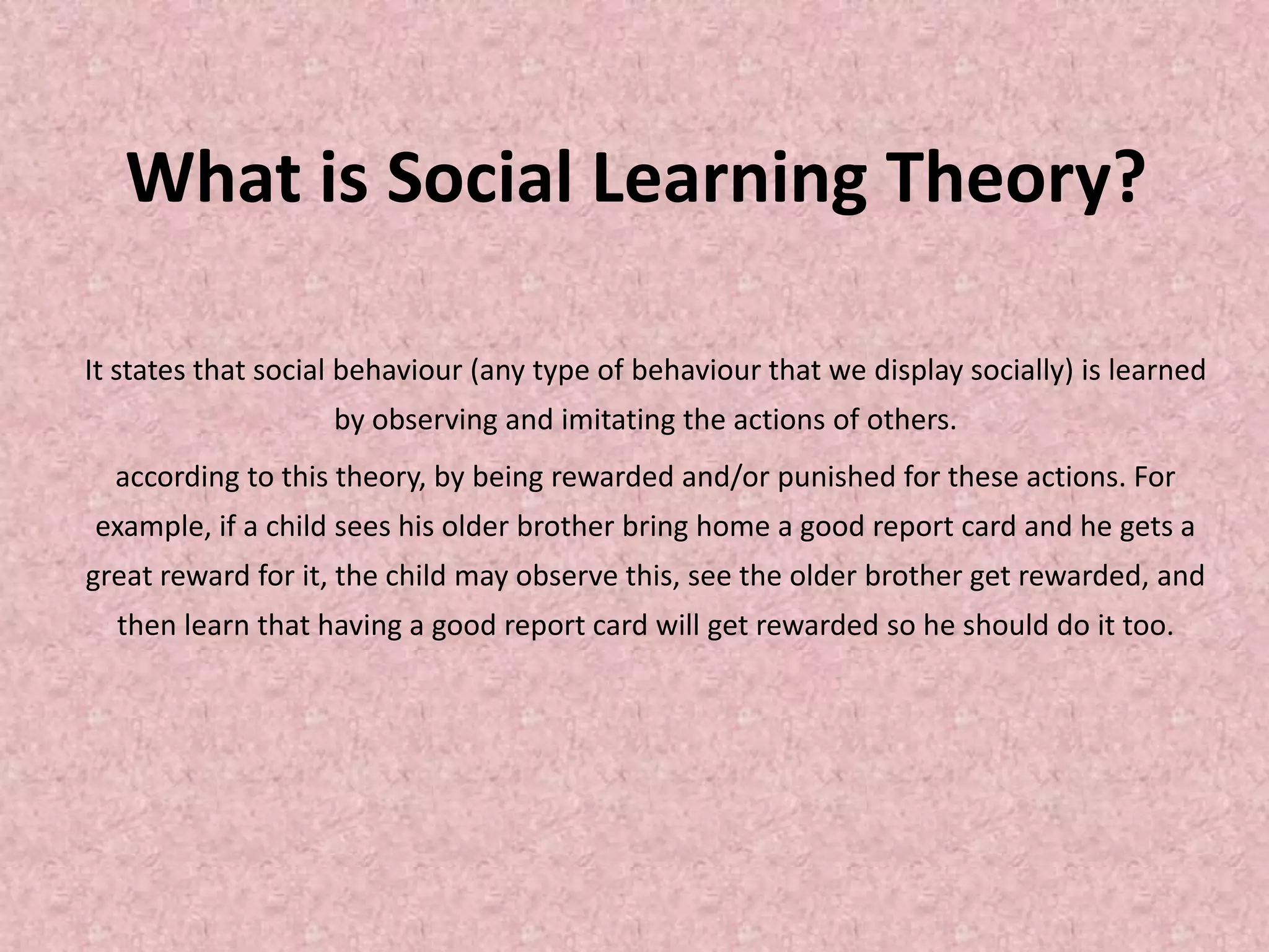 Social learning theory | PPTX