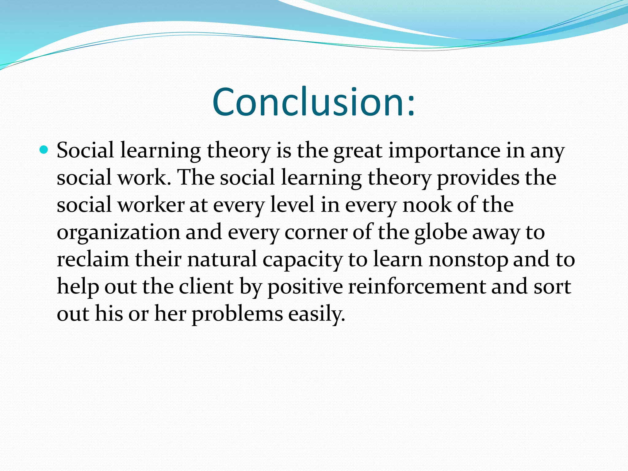 Social learning theory | PPTX