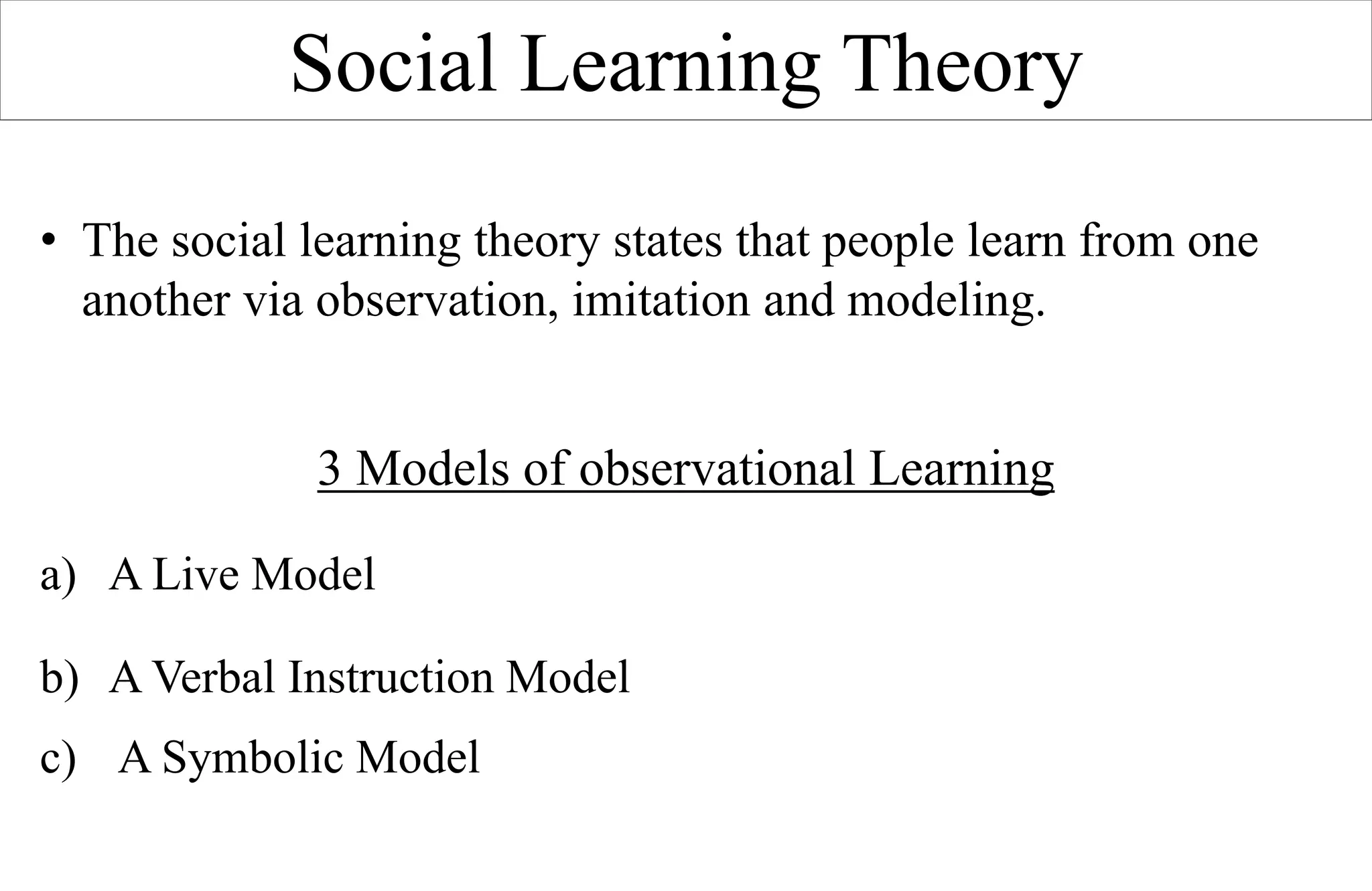 Social learning theory | PPT