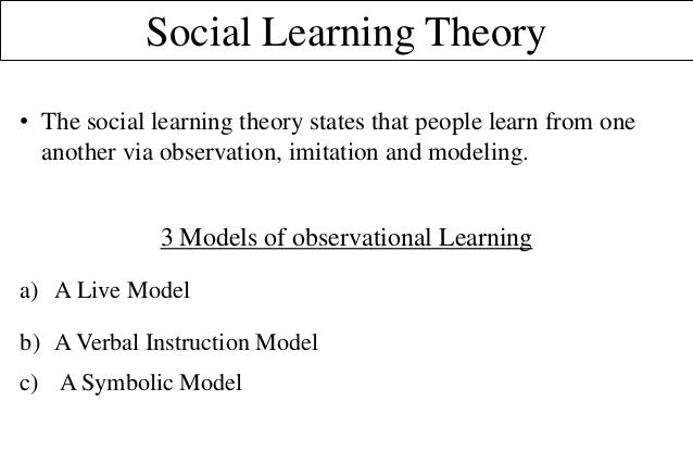 Social learning theory