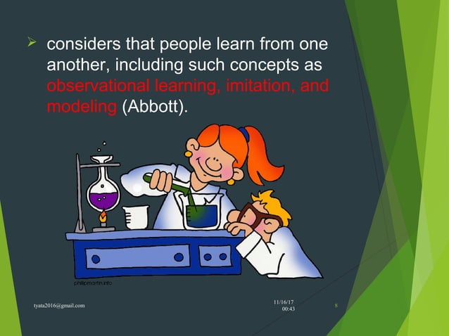Social learning theory (Albert Bandura) | PPT | Science