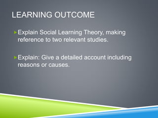 Social learning theory power point | PPTX