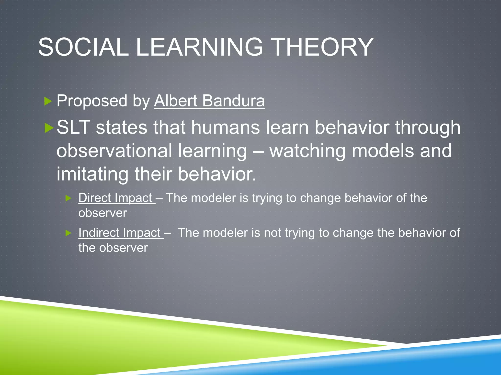 Social learning theory power point | PPTX | Model Toys | Hobbies & Interests