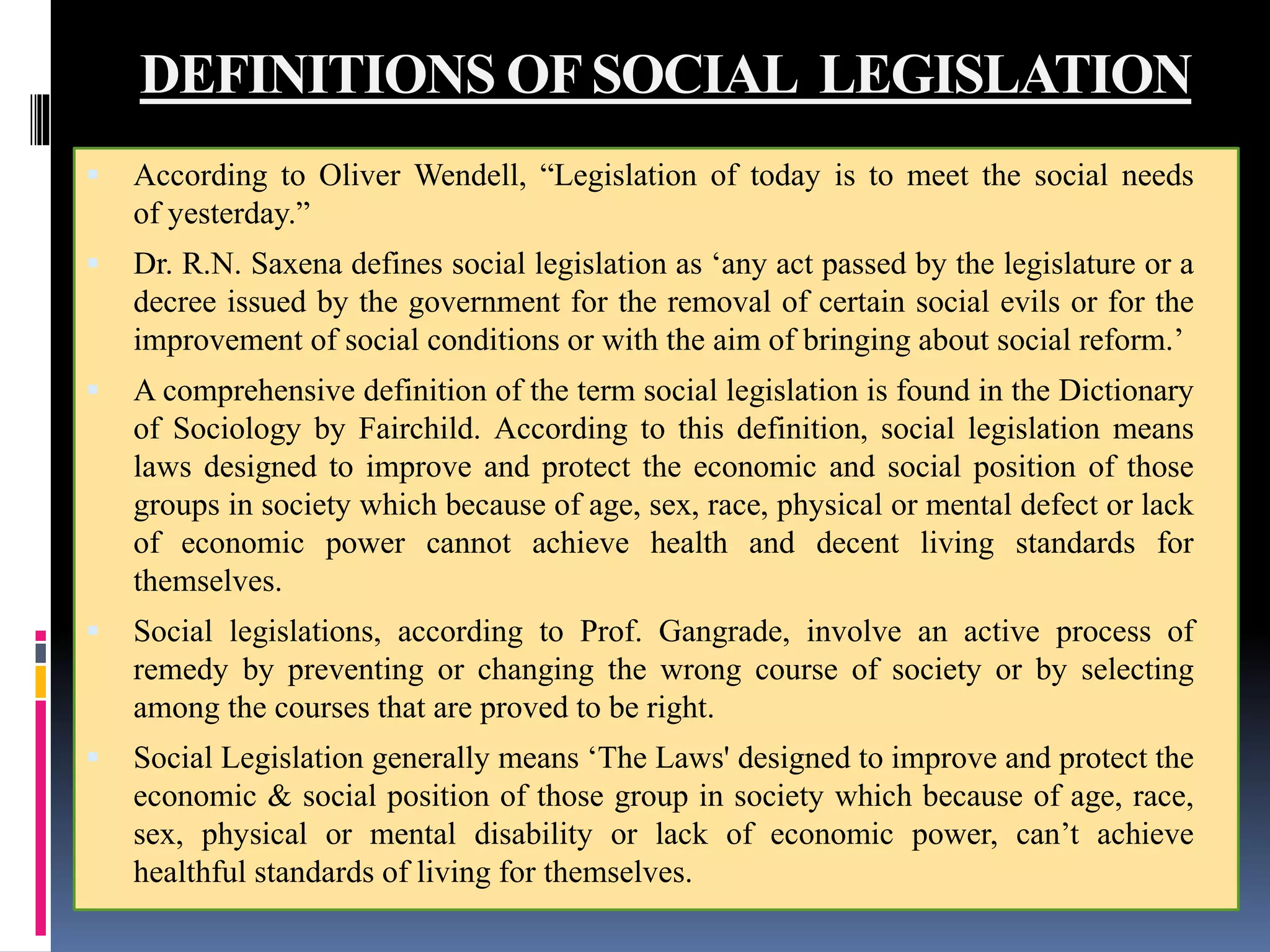 Social legislation | PPTX