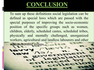 Social legislation | PPTX