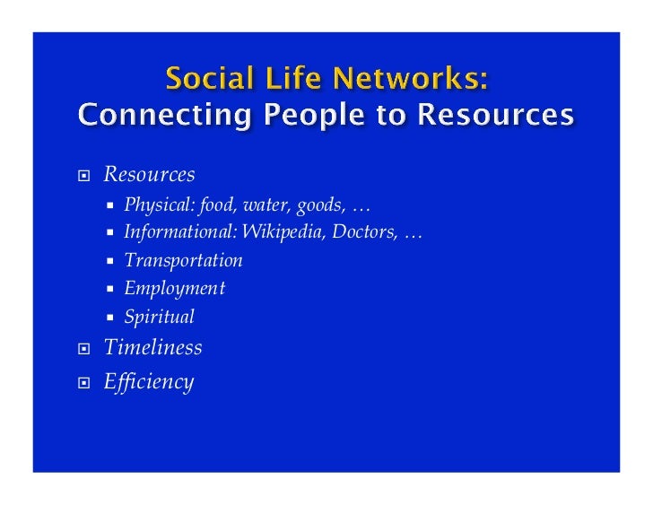 Social life networks presentation at fb 110713