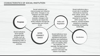 Social institutions and its functions in Society | PPTX