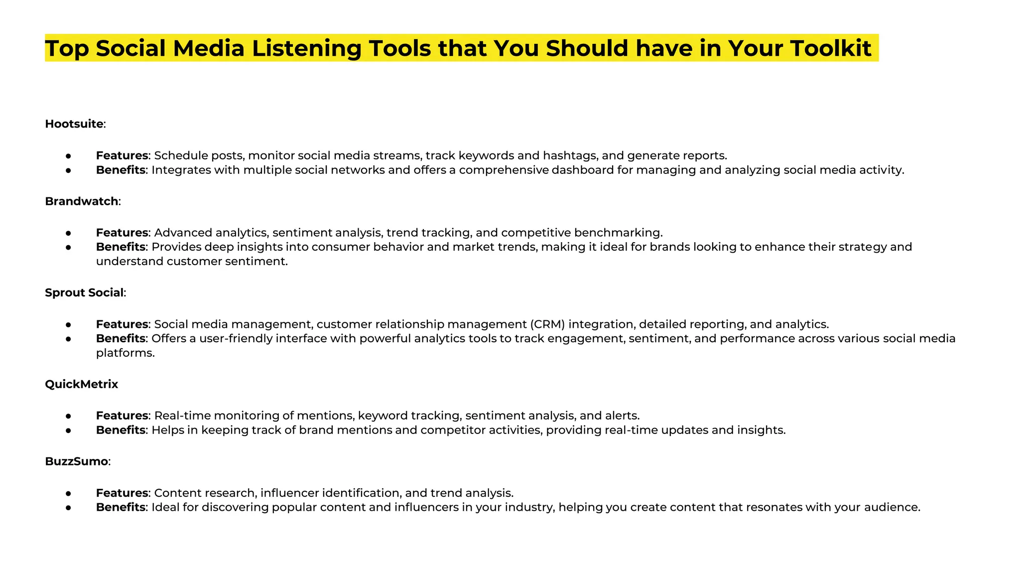 Social Listening Tools in india | ORM Tools | PPT